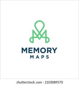 Memory Maps Logo Vector Letter M Stock Vector (Royalty Free) 2103089570 ...