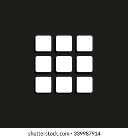 Menu Icon White Vector Icon Shadow Stock Vector (Royalty Free ...