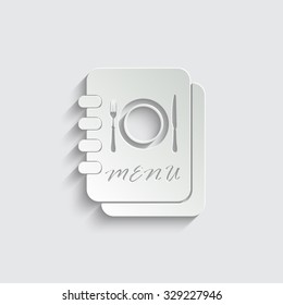 Paper Menu Book Vector Icon Restaurant Stock Vector (Royalty Free ...
