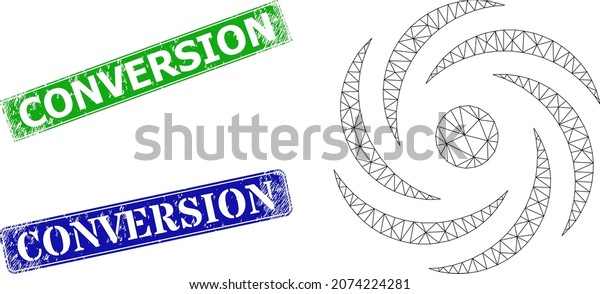Mesh Cyclone Rotation Model Conversion Blue Stock Vector (Royalty Free ...