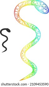 Mesh Net Snake Framework Illustration Spectral Stock Vector (Royalty ...