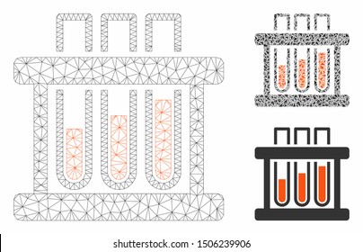 Mesh Test Tubes Model Triangle Mosaic Stock Vector (Royalty Free ...