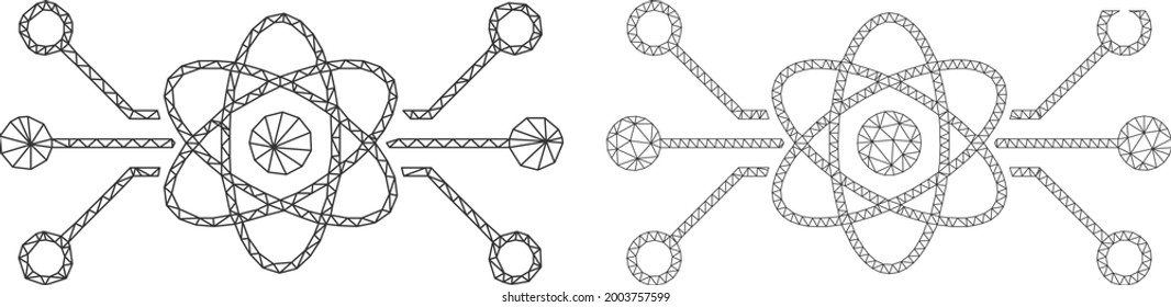 Mesh Vector Quantum Circuit Icons Mesh Stock Vector (Royalty Free ...