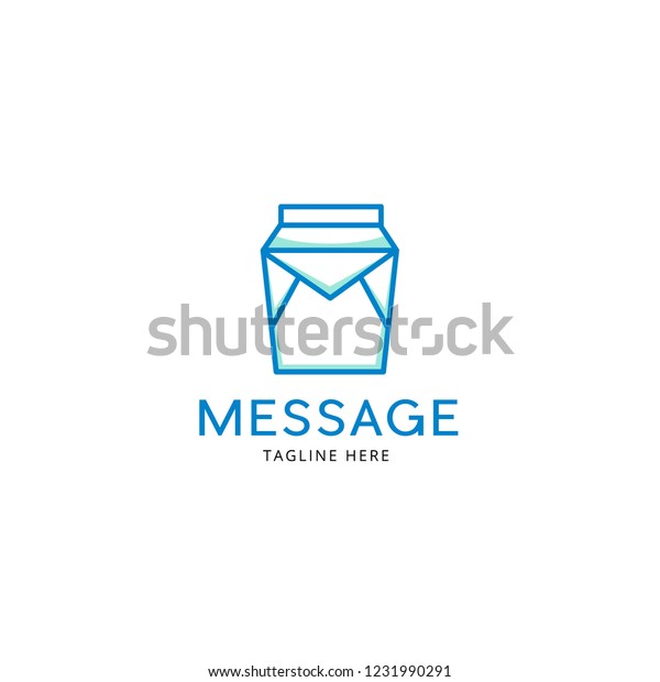 Message Logo Design Stock Vector (Royalty Free) 1231990291 | Shutterstock