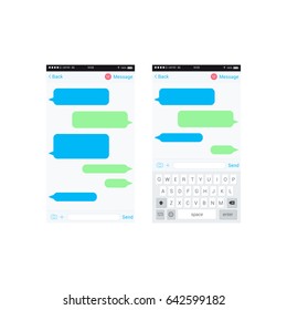 Message Template Screen Stock Vector (Royalty Free) 642599182 ...