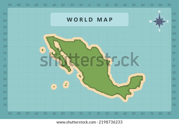 Mexico Map World Map International Vector: เวกเตอร์สต็อก (ปลอดค่า ...