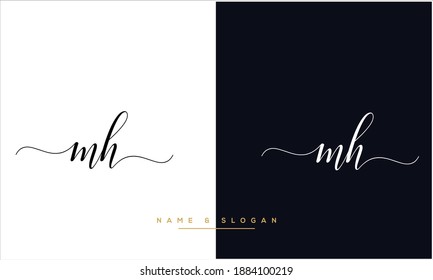 Mh Hm Abstract Letters Logo Monogram Stock Vector (Royalty Free) 1884100219 | Shutterstock