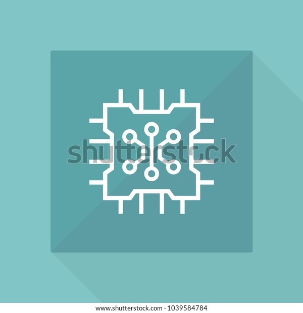 Microelectronic Chipset Vector Icon Stock Vector (Royalty Free ...