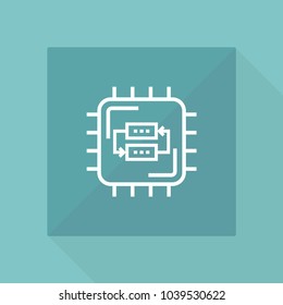 Microelectronic Vector Line Icon Stock Vector (Royalty Free) 1039530622 ...