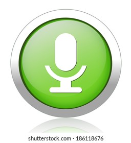 Microphone Button Stock Vector (Royalty Free) 186118676 | Shutterstock