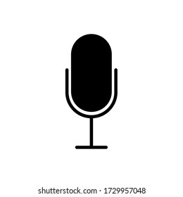 Simple Design Micrphone Icon Illustration Line Stock Vector (Royalty ...