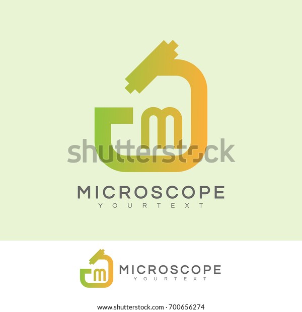 Microscope Initial Letter M Logo Design Stock Vector (Royalty Free ...