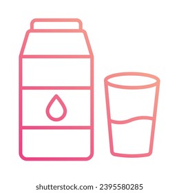 Milk Icon Isolate White Background Vector Stock Vector (Royalty Free ...