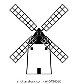 Mill Outline Icon Stock Vector (Royalty Free) 682531579 | Shutterstock