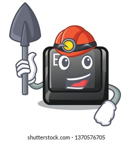 Miner Button E Mascot Shape Stock Vector (Royalty Free) 1370576705 ...