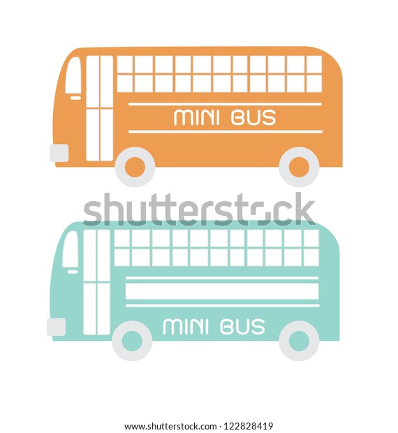 Mini Bus Stock Vector (Royalty Free) 122828419 | Shutterstock