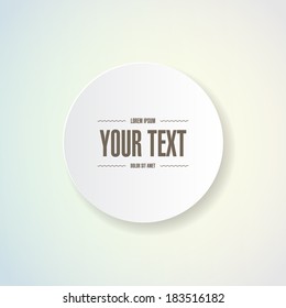 Minimal Circle Text Box Design Eps Stock Vector (Royalty Free ...