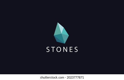 Vector Logo Illustration Gemstone Gradient Colorful Stock Vector ...