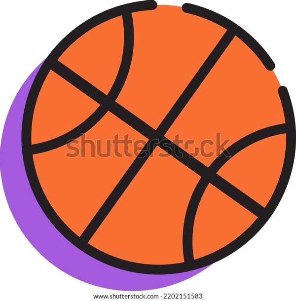 Minimalist Basketball Flat Vector Illustration Stock Vector (Royalty ...
