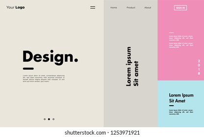 Minimalist Ui Web Design Template Vector Stock Vector (Royalty Free ...