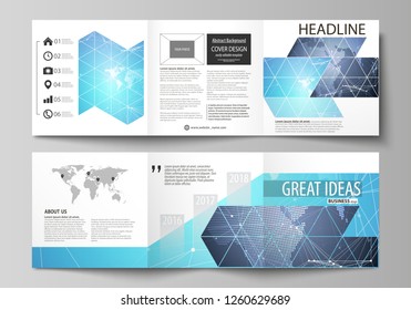 Business Technology Brochure Design Template Vector Stock Vector (Royalty Free) 321863819 ...