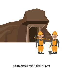 Mining Workers Cartoon Stock Vector (Royalty Free) 1200729907 ...