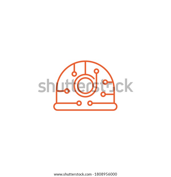 Mining Hard Hat Electronic Network Vector Stock Vector (Royalty Free ...