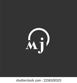 Mj Initial Monogram Logo Creative Circle Stock Vector (Royalty Free ...