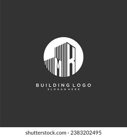 Mk Initial Monogram Building Logo Real Stock Vector (Royalty Free ...