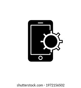 Mobile Development Icon Vector Illustration Black Stock Vector (Royalty ...