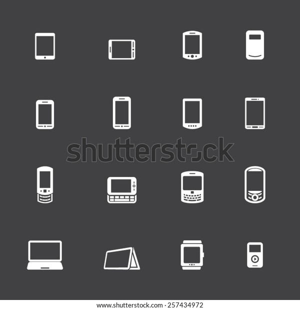 Mobile Devices Icons Stock Vector (Royalty Free) 257434972 | Shutterstock