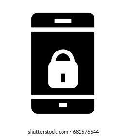 Mobile Lock Icon Stock Vector (Royalty Free) 681576544 | Shutterstock
