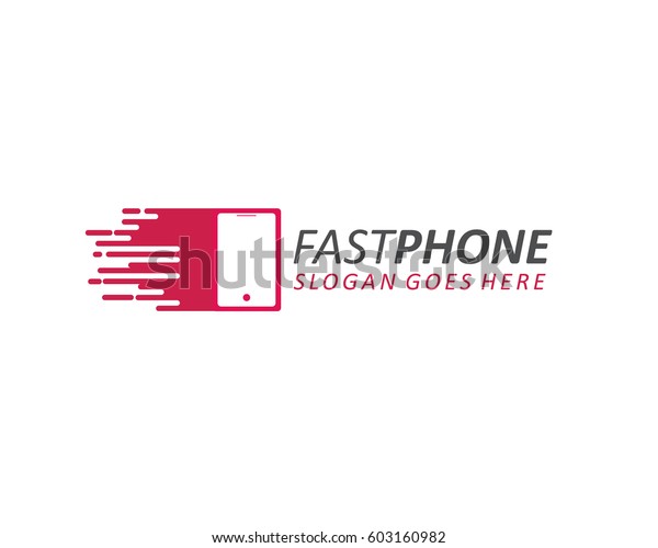 Mobile Phone Logo Vector Template Fast Stock Vector (Royalty Free ...