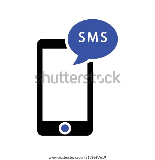 Mobile Text Message Icon Phone Mobile Stock Vector (Royalty Free ...