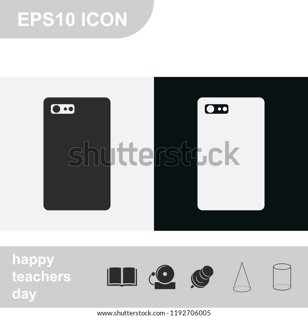 Mobilephone Back Side Camera Flash Flat Stock Vector (Royalty Free ...