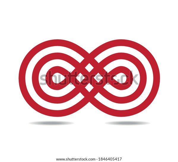 Mobius Loop Made Three Red Lines Stock Vector (Royalty Free) 1846405417 ...