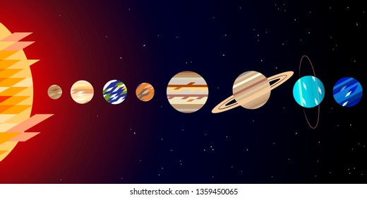 Model Solar System Vector Illustration Stock Vector (Royalty Free ...