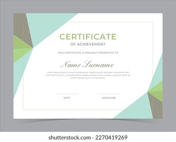 Modern Certificate Template Vector Design Stock Vector (Royalty Free ...