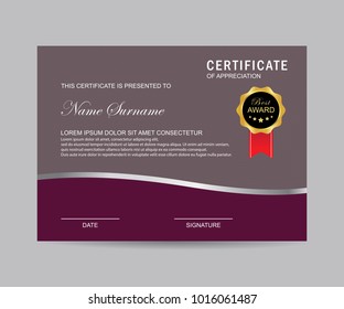 Modern Certificate Vector Stock Vector (Royalty Free) 1016061475 ...