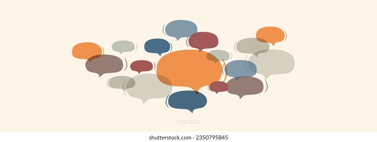 Modern Chat Bubbles Flat Vector Illustration Stock Vector (Royalty Free ...