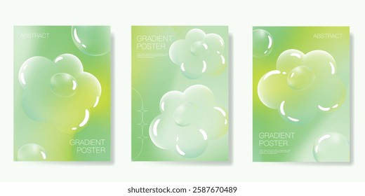 Modern Gradient Poster Background Vector Set 스톡 벡터(로열티 프리) 2587670489 ...