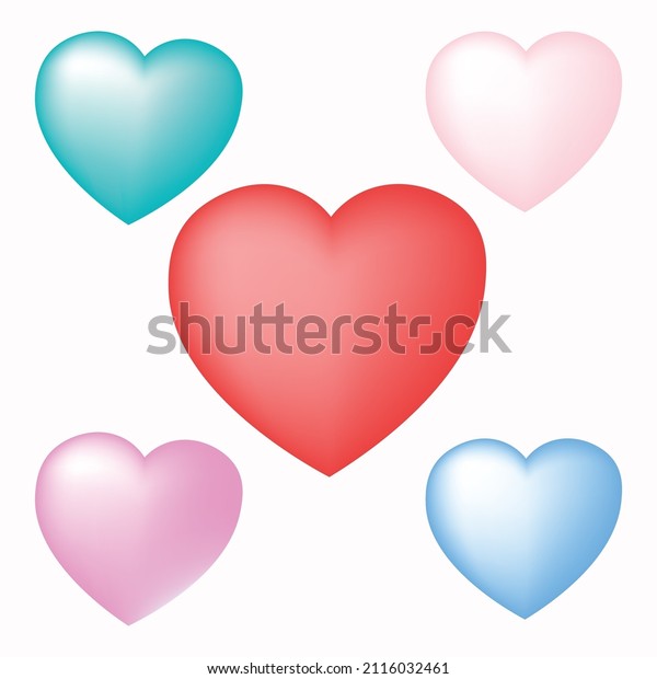 Modern Hart Shape Object Vector Stock Vector (Royalty Free) 2116032461 ...