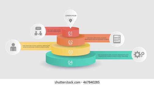 Modern Infographics Process Template 4 Paper Stock Vector (Royalty Free) 467840285 | Shutterstock