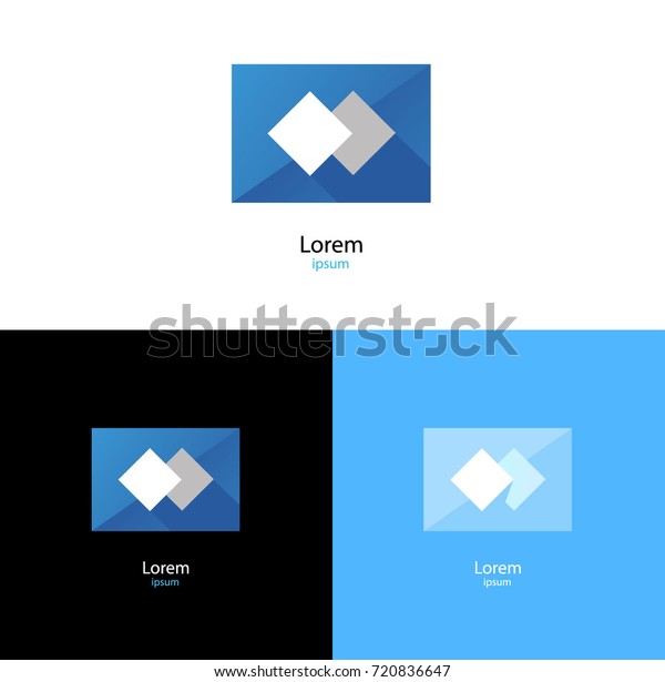 Modern Logos Cool Geometric Forms Gradient Stock Vector (Royalty Free ...