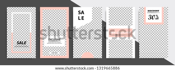 Modern Minimal Square Shape Template White Stock Vector (Royalty Free ...