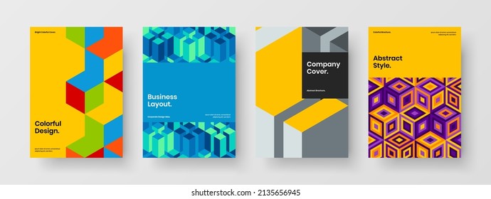 Modern Pamphlet Design Vector Template Bundle Stock Vector (Royalty ...