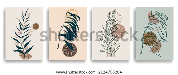 Modern Poster Minimalist Design Elements Retro Stock Vector (Royalty ...