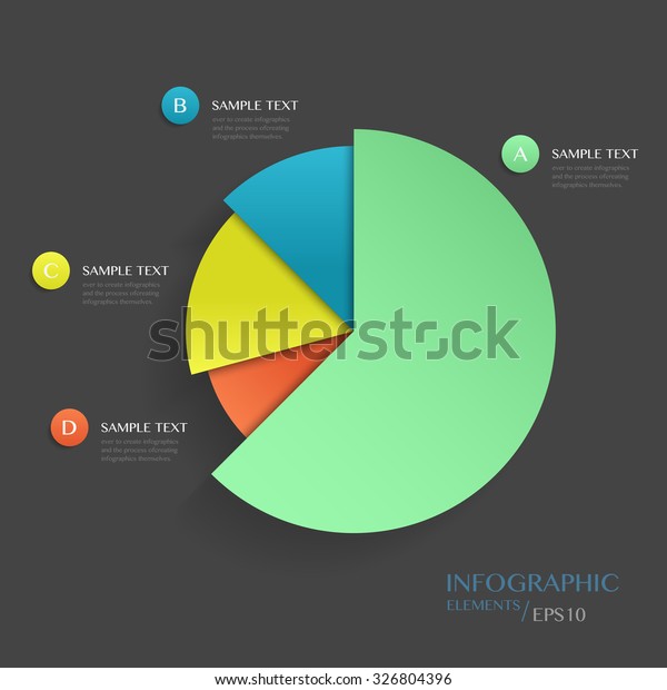 Modern Vector Abstract Pie Chart Infographic Stock Vector (Royalty Free ...