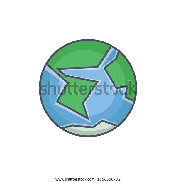 Modern World Map Concept Globe Icon Stock Vector (Royalty Free ...