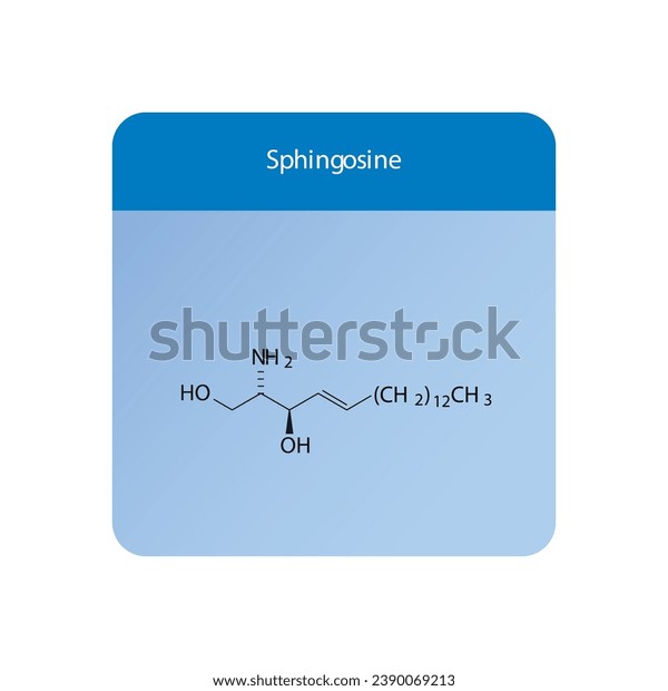 Molecular Structure Diagram Sphingosine Sphingoid Base Stock Vector ...
